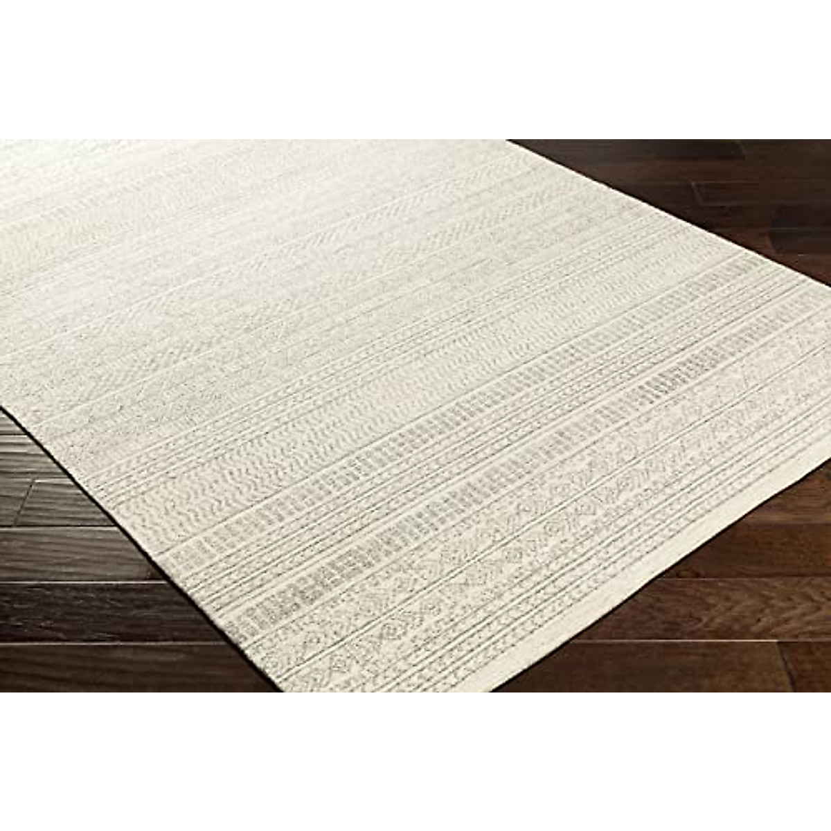 Mark&Day Wool Rugs, 8x10 Melun Global Medium Gray Area Rug, Beige Brown Carpet for Living Room, Bedroom or Kitchen (8' x 10')
