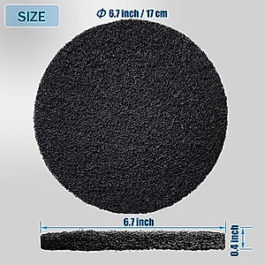 12-Pack 6.7" Compost Bin Odor Absorbing Filters, Activated Charcoal Deodorizer for 1 Gallon, 1.5 gallons and 1.8 gallons Compost Buckets, Countertop Compost Pails and Recycle Bins