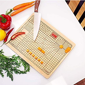 getDigital High Precision Cutting Board for the obsessive Cook - A nerdy Kitchen Gadget Chopping Block with Measurements & Angles - 100% Natural Beech-Wood, 12.2 x 9.84 Inch