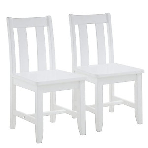 MUSEHOMEINC Kids Chairs for Toddlers,Toddler Wooden Chairs for Playing or Activity, Set of 2, Activity Chair for Children/Kids Wooden Chair/Preschool Furniture/Gift for Boys Girls. (White)