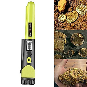 Metal Detector Pinpointer Waterproof,LCD Display with High Sensitivity,360° Scanning,Sound/Vibration Indication（Three Mode） Holster/Hanging Wire