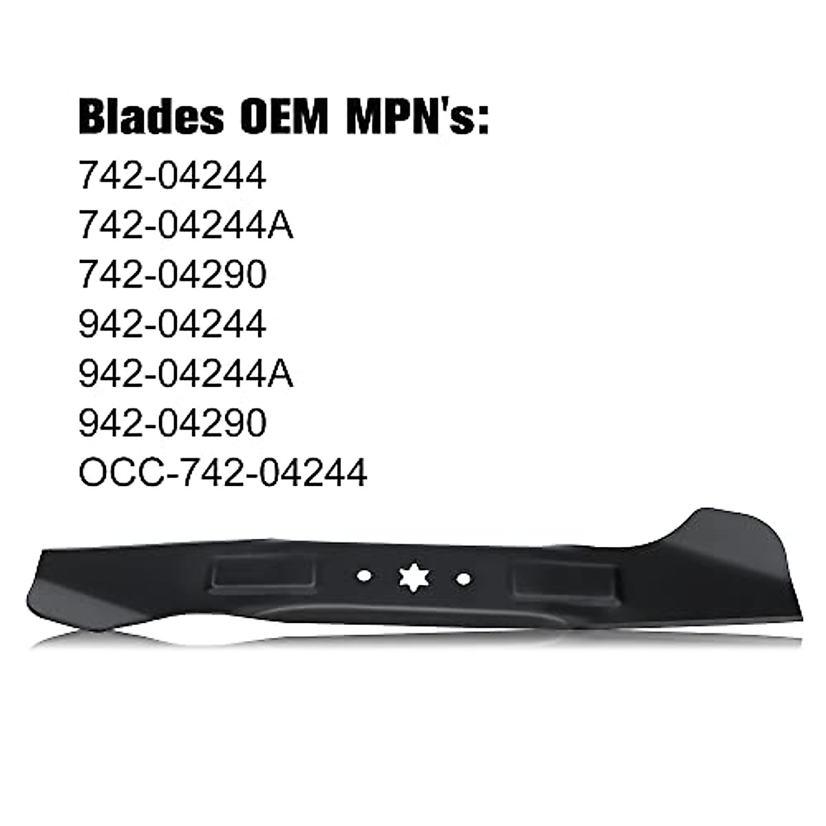 Grasscool 46 inch Mower Blades for MTD XT1 XT2 LT46 LTX1045 LTX1046 RZT L46 46'' Deck Lawnmower Replace for 942-04244A 942-04290 942-04244 742-04244(High-Lift)