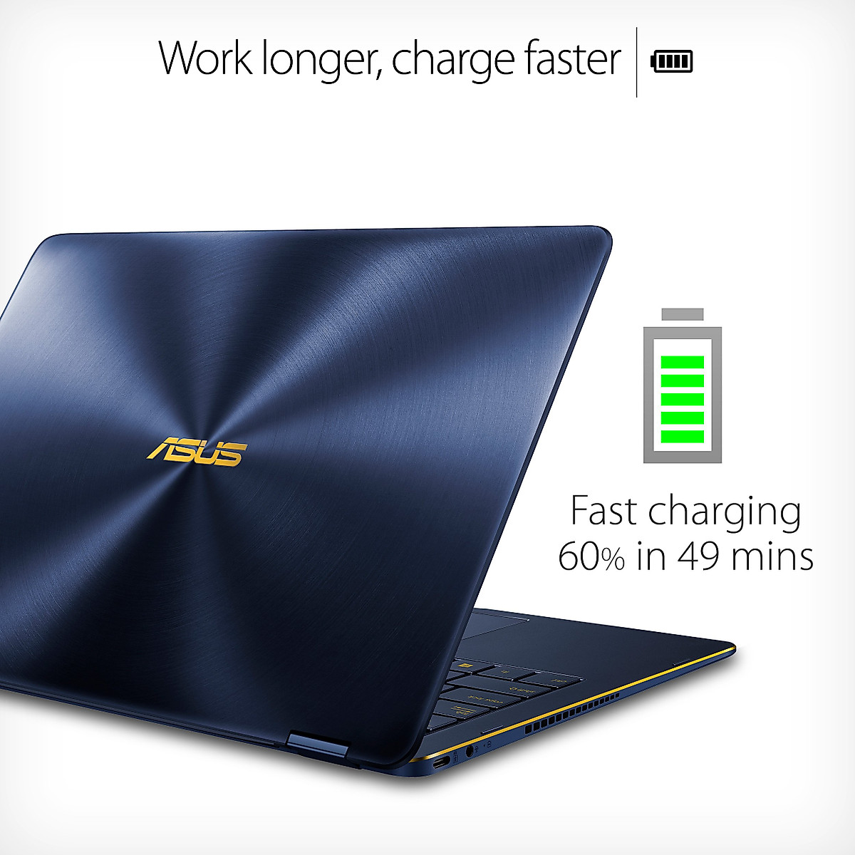 ASUS ZenBook Flip S Touchscreen Convertible Laptop, 13.3” Full HD, 8th Gen Intel Core i7 Processor, 16GB DDR3, 512GB SSD, Backlit KB, Fingerprint, Windows 10 Pro - UX370UA-XH74T-BL, Royal Blue
