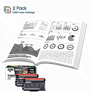 Cool Toner Compatible Toner Cartridge Replacement for Brother Super High Yield TN880 TN-880 TN 880 HL-L6200DW MFC-L6700DW MFC-L6800DW HL-L6200DWT HL-L6300DW MFC-L6900DW Printer (Black, 2-Pack)