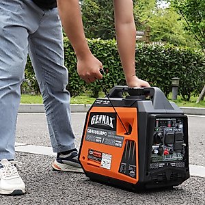 GENMAX Portable Generator,4000W ultra-quiet145cc Engine &Parallel and Series Ready, EPA & CARB Compliant, Eco-Mode Feature, Ultralightweight for Backup Home Use & Camping (GM4000iSAPC)