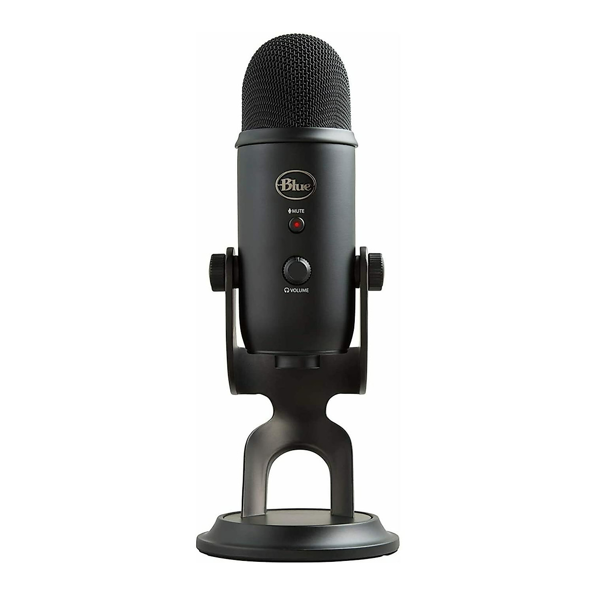 Blue Microphones Yeti (Blackout) Professional Multi-Pattern USB Microphone Bundle with Pop Filter (2 Items)