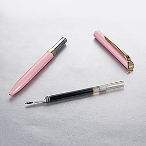 ENERGEL Pentel Style Gel Pen with Gift Box, Pastel Pink Barrel, Black Ink, (0.7mm) Medium Line
