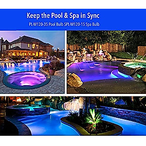 LAMPAOUS LED SPA Bulb, 15 Watt E26 LED Pool Bulb, 5 Color Show and 7 Solid Colors LED Hot Tub Replacement Bulb inground Lights Fixture, 120VAC Input