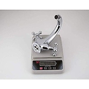 ROLTIN Kitchen Taps 1 Set Chrome Plated Double Handle Toilet Bathroom Sink Faucet Hot and Cold Bathroom Sink Mixer Tap Switch