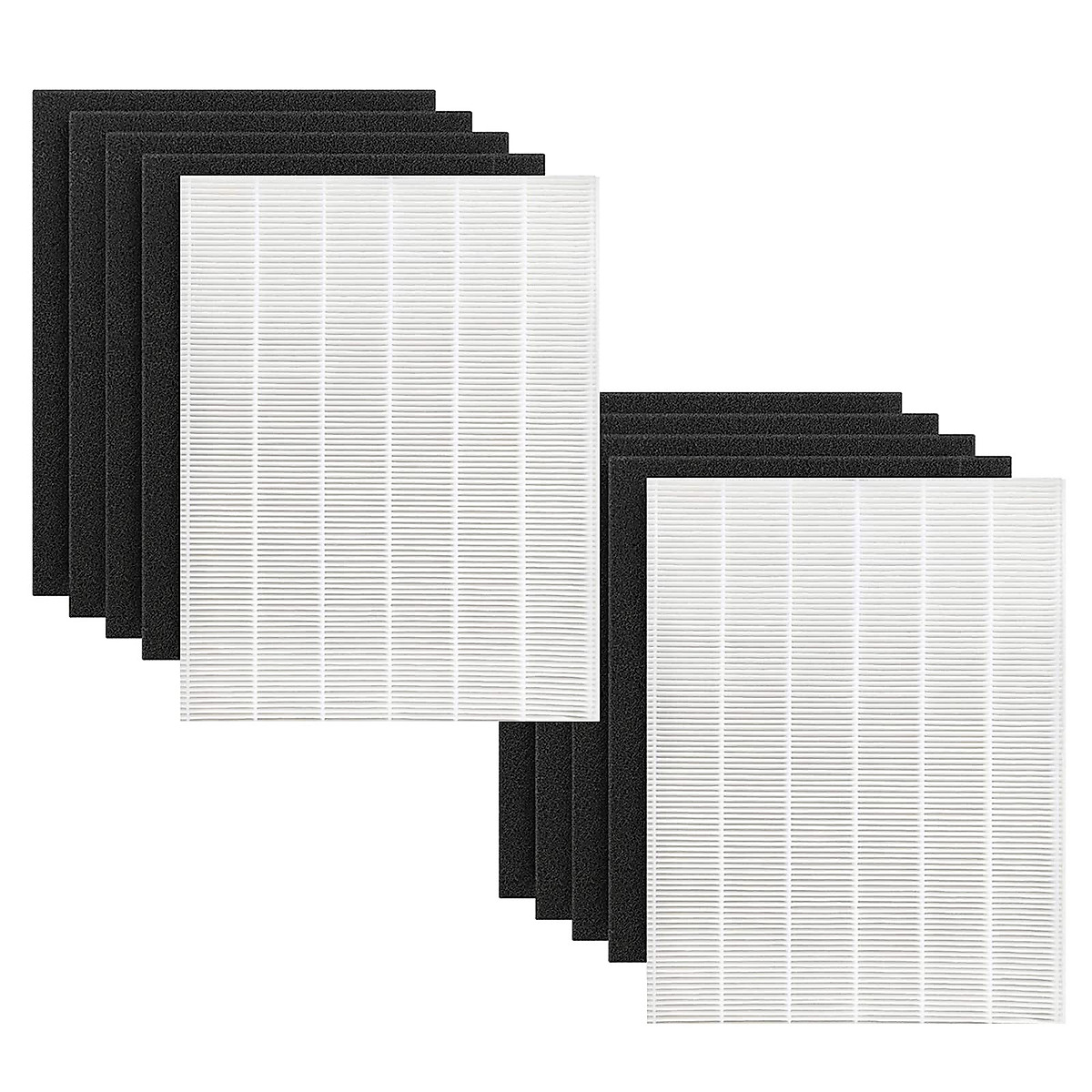 D480 Replacement Filter D4 Compatible with Winix D480 Air Purifier, Item Number 1712-0100-00, 2 True HEPA D4 Filters and 8 Activated Carbon Pre-Filters