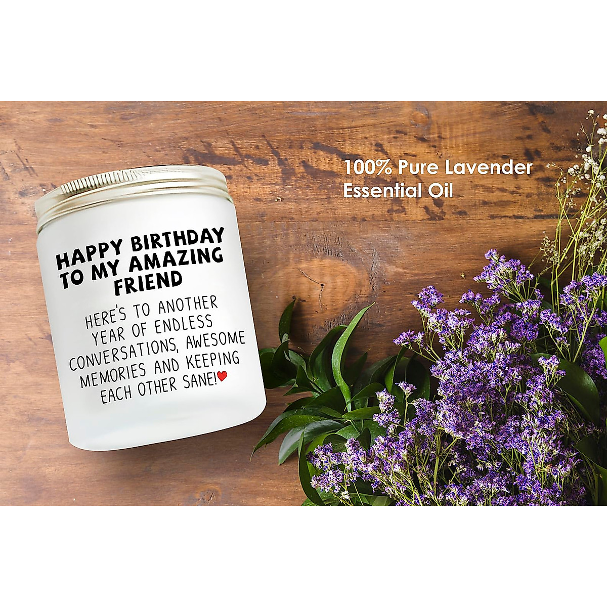 POTENTIA Birthday Gift for Women Happy Birthday Candle Birthday Gift Ideas for Her and Him Best Friend Female Girl Coworker Bestie Men BFF Gift 9Oz Lavender Scented Candle with Gift Ready Premium Box