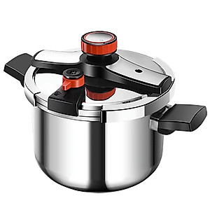 Stainless Steel Pressure Cooker 4 Quart,304 Stainless Steel Cookware with Easy Opening&Closing Lid, Works on All Cooktops (4 Quart)