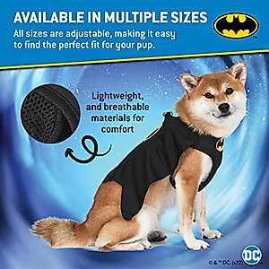 DC Comics for Pets Batman Dog Harness, Medium | Soft and Comfortable No Pull Harness for Dogs, Dog Batman Costume | Cute Dog Harness, Dog Halloween Costume, Batman Harness, Puppy Harness, Pet Harness