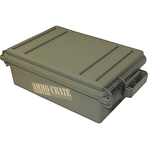 MTM ACR4-18 Ammo Crate Utility Box-Carry up to 65lbs of gear-Stackable design, double padlock for security - Water-resistant O-ring seal - Army Green