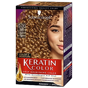 Schwarzkopf Keratin Color, Color & Moisture Permanent Hair Color Cream, 9.0 Honey Blonde