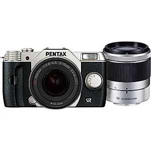 PENTAX digital SLR camera Q10 double zoom Kit silver Q10 WZOOMKIT SILVER [International Version, No Warranty]