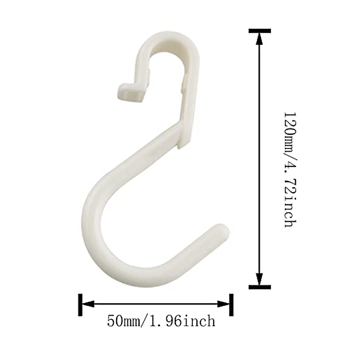 S Hook HSCGIN 10PCS White Plastic Multi Purpose S Hooks Heavy Duty S Shaped Hangers for Hanging Shirts, Towels, Hats, Pans Pots Cups Clothes Bags Towels Plants S Hanger