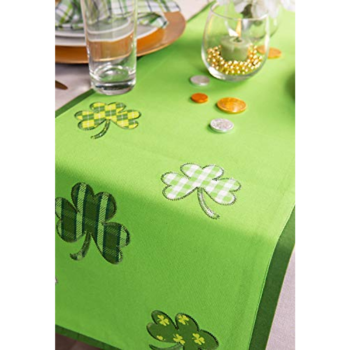 DII St. Patrick's Day Collection Tabletop, Table Runner, 14x52, Lucky Day