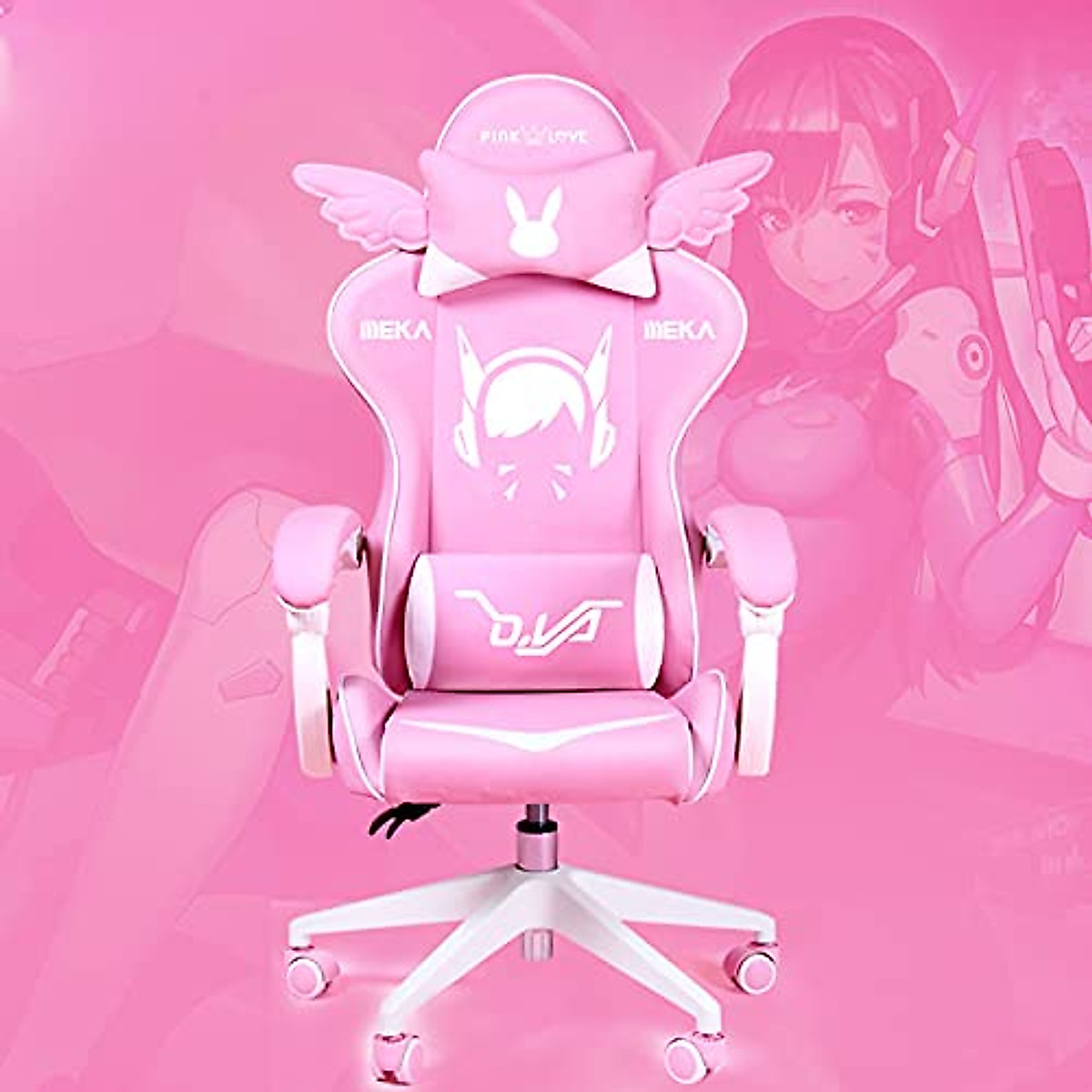 Lovely pink gaming chair silla game girl chair