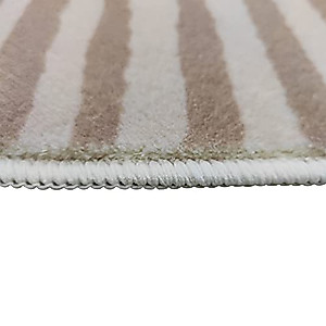 Lacomfy Modern Abstract Rug 5.2Ft Large Round Bedroom Rug Soft Mat Contemporary Living Room Rug Nonslip Floor Carpet Geometric Dining Room Rug Circle Carpet Throw Rug for Home Decor, Coffee