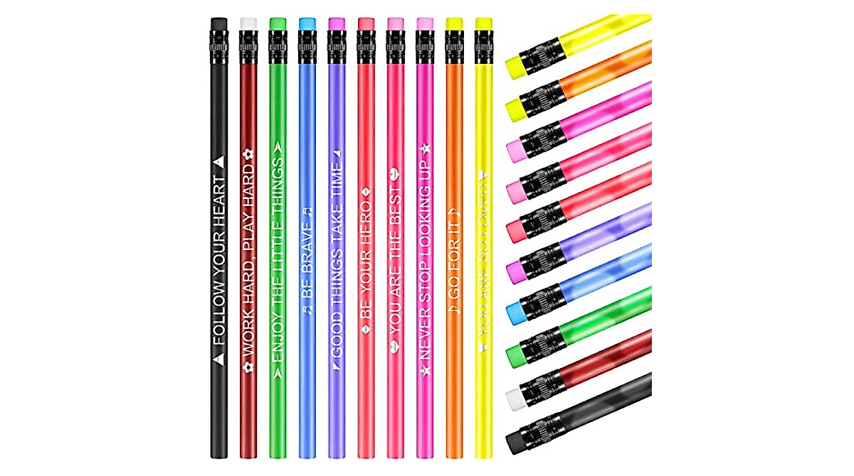 Color Changing Mood Pencils with Motivational Quotes - 40 Pcs Set