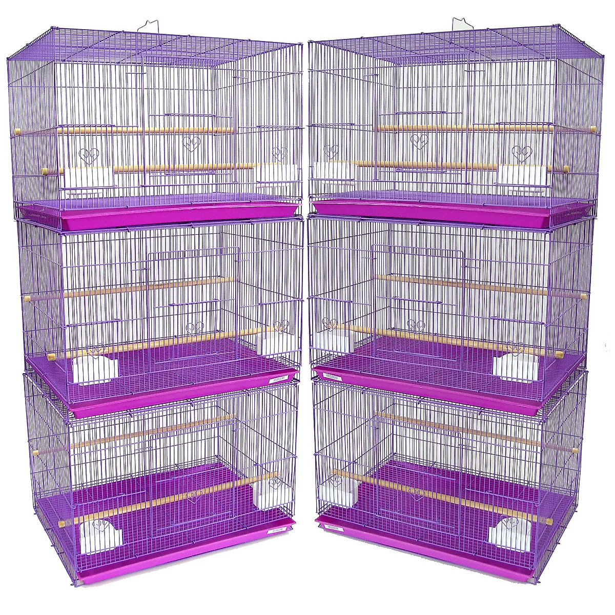 YML Small Breeding Cages, Purple, 34-1/2 x 81-1/2", Lot of 6