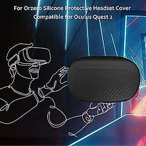 WANGQ VR Silicone Facial Cover, For Orzero Silicone Protective Headset Cover Compatible for Quest 2, Oculus Quest 2 Accessories (White)