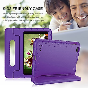 CCambro Kids Case for onn Gen 2 8 inch(100011885)/onn Surf 8 inch(ONA19TB002), Light-Weight EVA Soft Foam Durable Rugged Shockproof Kidsproof Foldable Handle Kickstand Cover for Kids - Purple