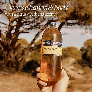 L'OCCITANE Shea Hands &-Body Verbena Liquid Soap: Gently Cleanse Hands & Body, Softening, Citrusy Aroma, Refill Available, 16.9 Fl. Oz