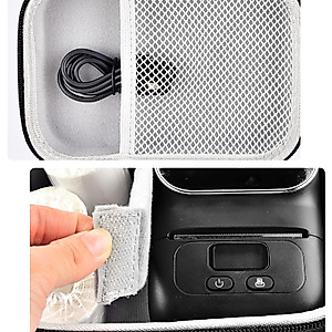 Case Compatible with Phomemo M110 Label Maker - Portable Mini Bluetooth Thermal Label Maker Carrying Storage Bag for Printer Labels, USB Cable and Accessories Black (Box Only)
