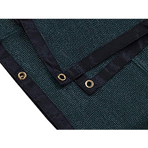 JTsuncover- 90% Heavy Duty Shade Cloth Mesh Sun Block Fabric with Grommets for Garden Cover Flowers Plants Patio Lawn Green 6ft X 10ft