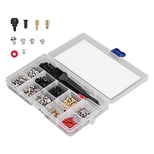 366 Pcs Computer Screw Set Screwdriver Screw Kit Computer Screw Parts Motherboard Standoffs Screw Kit with Screwdriver Brush