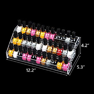 MineSign Nail Polish Holder Organizer Clear Acrylic Nail Polish Tray Fingernail Polish Display case 3 layers Essential Oils Holder Makeup Organizer