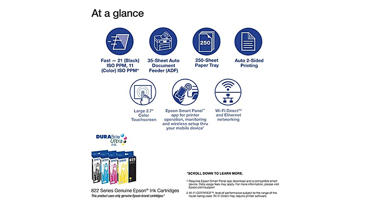 Epson WF-3823 All-in-One Wireless Business Printer