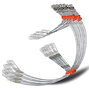 YOTO Fishing Leaders,Stainless Steel Tackle Rig with Tackle Lure Swivels Snaps, Saltwater rig Wire Leader Fishing Leader Wire Bottom rigs for Saltwater