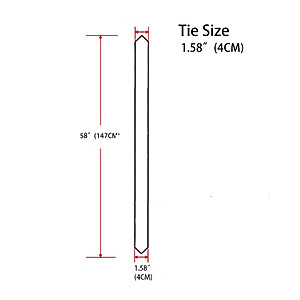 PenSee Men's Black Ties Thin Solid Pure Color 1.58" (4CM) Plain Slim Necktie Skinny Ties For Men