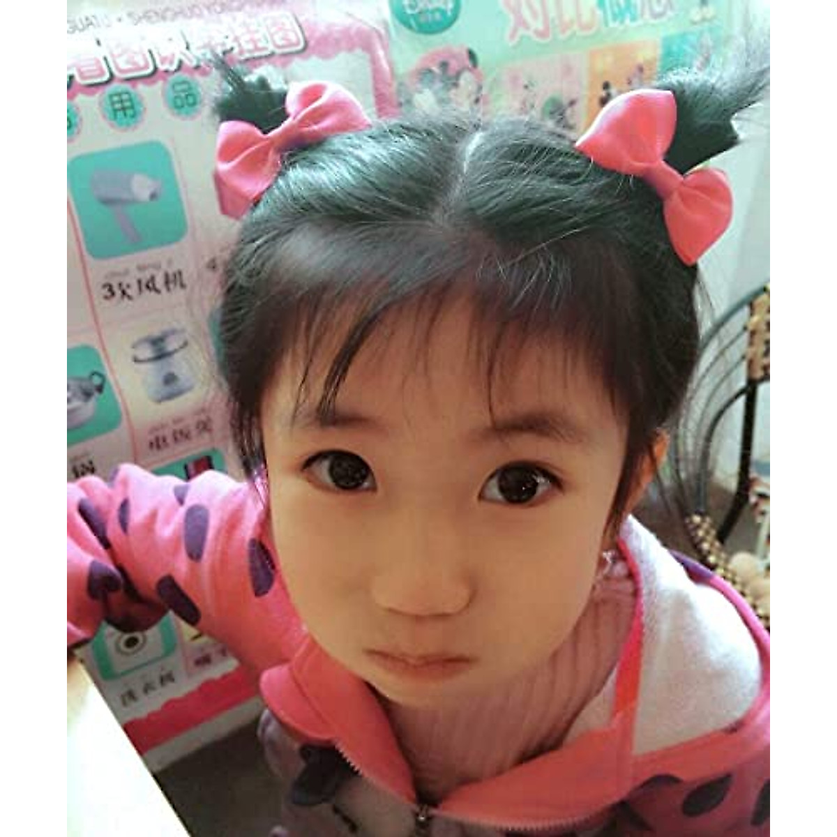 CELLOT Toddler Hair Ties 40pcs 2.75" Baby Girls Hair Bows Tie Baby Bows Elastics Rubber Ribbon Hair Bands Accessories for Baby Girls Kids Children