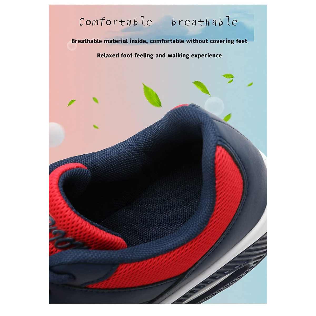 pearlzone Women's Comfort Light Weight Mesh Non Slip Work Shoes,Breathe MeshShoes Fashion Sneakers for Women (5.5,Black)