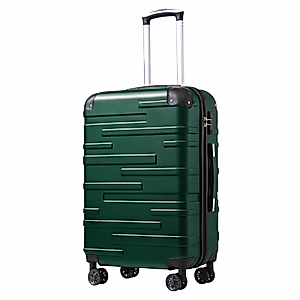 Coolife Luggage Suitcase Carry-on Hardside Travel Luggage TSA Lock Spinner Telescopic Handle