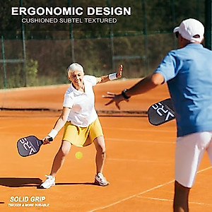 SINSHAM Graphite Pickleball Paddles Set of 4 Graphite Pickleball Paddles with 6 Pickleball Balls,4 Additional Cushion Grip,1 Portable Carry Bag;Growth of Pickleball Paddles for Families and Friends