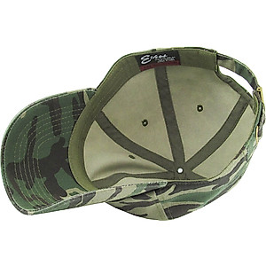 KB-LOW CAM Classic Cotton Dad Hat Adjustable Plain Cap. Polo Style Low Profile (Unstructured) (Classic) Camouflage Adjustable