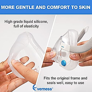 Everness 2 Packs Replacement Cushion (S) for F20, Reliable Seal & Softer Fit, Compatible with Original Frame, Great-Value & Durable Replacement Supplies (S)