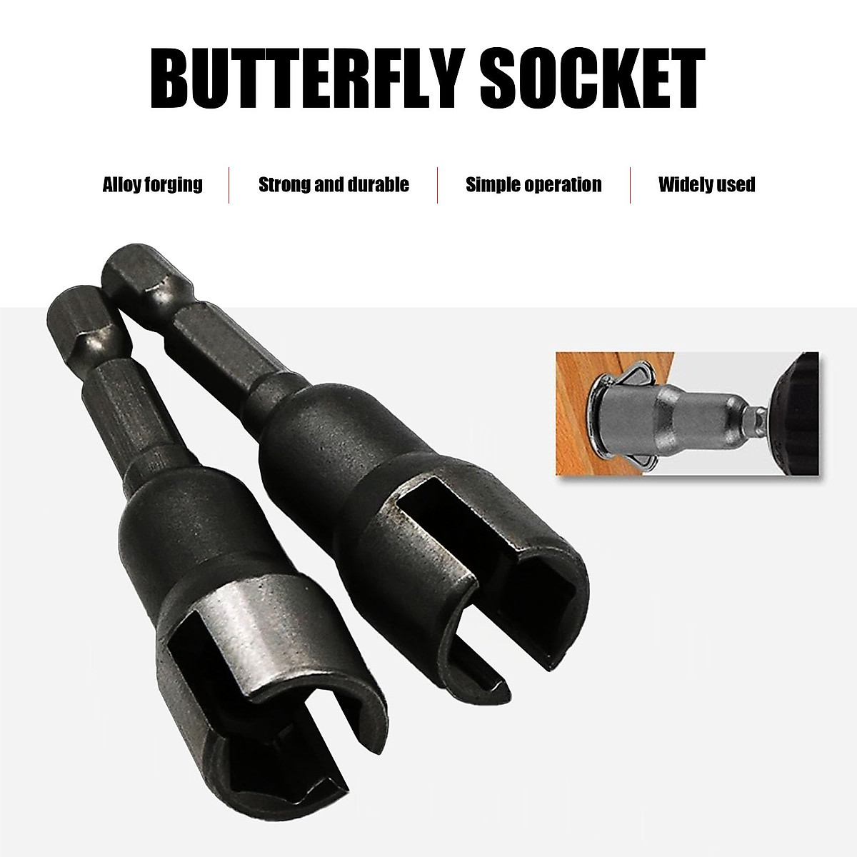 Gunhunt 2-Inch Hexagonal Handle Wrench, Black, Alloy Steel, Carbon Steel