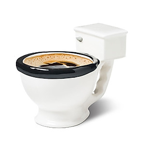 BigMouth Inc. The Original Toilet Mug - Novelty Coffee Mug - Hilarious 12 oz Ceramic Coffee Cup – Perfect for Home or Office, Makes a Great Gag Gift for All Ages