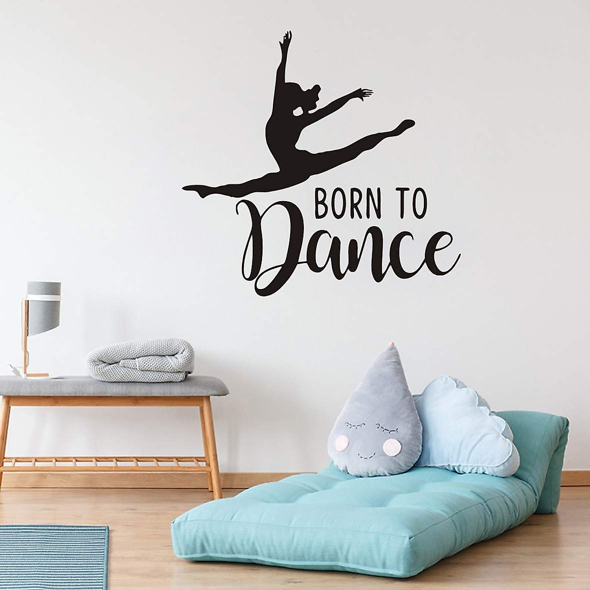 YOYOYU ART HOME DECOR Dance Wall Sticker Art Removable Girl Dancing Black 25.5x27.5in Vinyl Decal