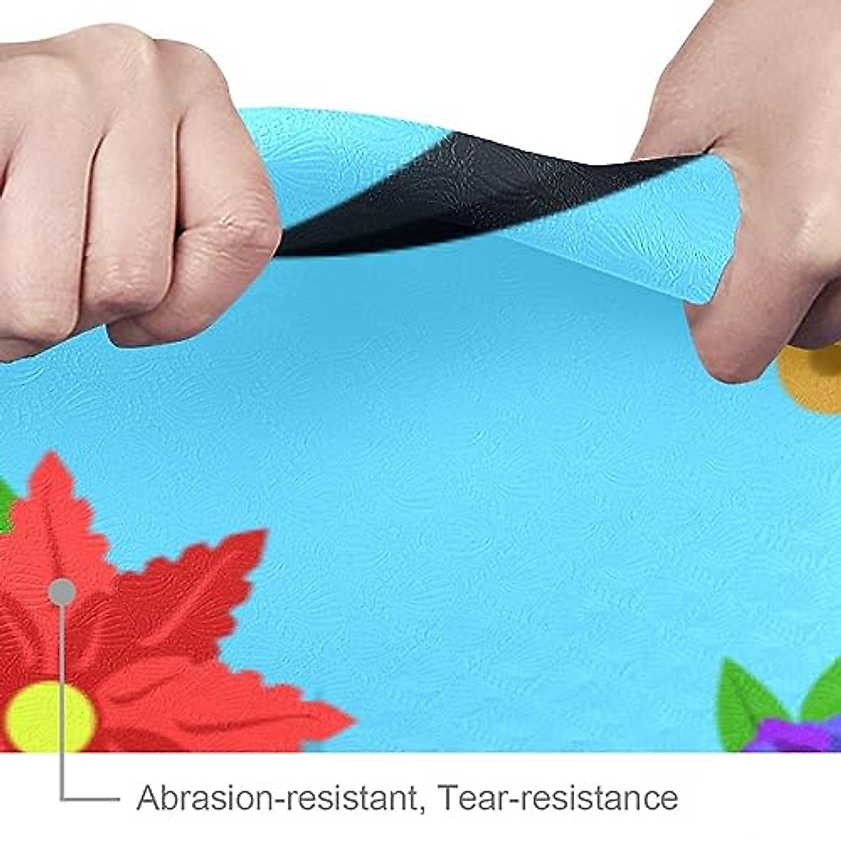 Colorful Birds Rest Flamingo Branch Yoga Mat Thick Workout Exercise Mat, Non Slip Pilates Fitness Mats, Eco Friendly, Anti-Tear 1/4" Thick Yoga Mats for Women Men