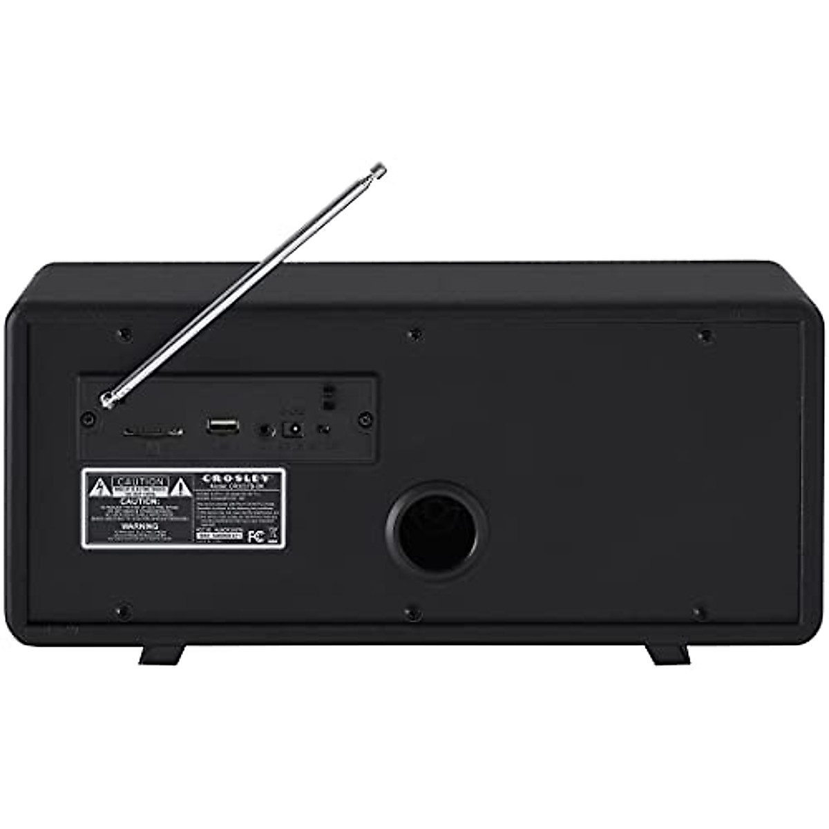 Crosley CR3037B-BK Harmony Modern Bluetooth FM Tabletop Radio, Black