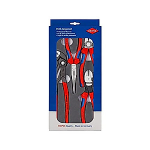 KNIPEX - 00 20 01 V15 Tools - 4 Piece Basic Pliers Set in Foam Tray (002001V15)
