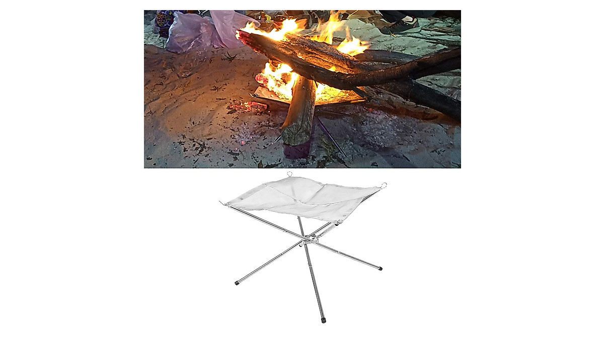 Portable Foldable Outdoor Fire Pit Grill for Camping & Garden