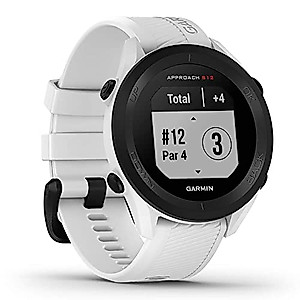 Garmin Approach S12 (White) GPS Golf Watch | Golfer's Bundle with Portable Charger | F/M/B Yardages, 42k+ Preloaded Courses, CourseView Maps, & Live Scoring